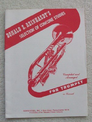 DONALD S REINHARDT'S SELECTION OF CONCONE STUDIES FOR TRUMPET (FOR ...