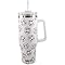 Amazon.com | KATYDID 40oz Stainless Steel Tumbler with Handle and Straw ...