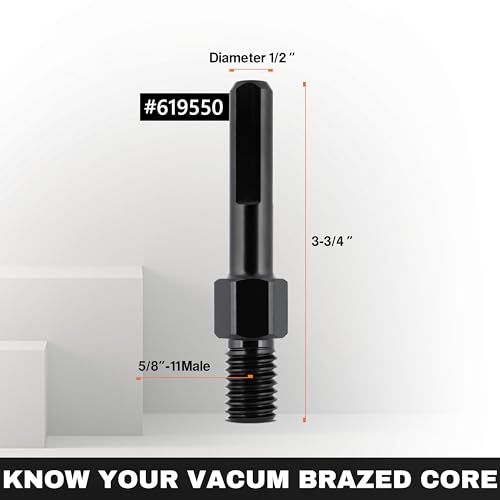 Snapklik.com : 619550 Power Bit Adapter - 5/8-11 Male To 1/2 Triangle ...