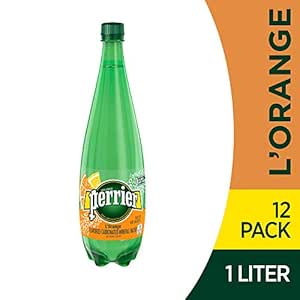 Amazon.com: Perrier L'Orange Flavored Carbonated Mineral Water (Lemon Orange Flavor), 33.8 fl oz ...