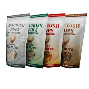 Amazon.com: Nourish Pops - Roasted & Flavored Fox Nuts | Pack of 4 ...