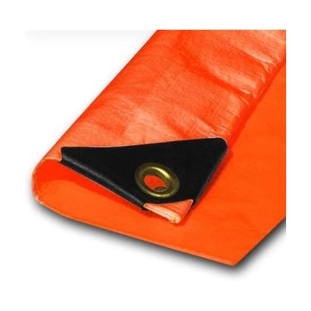 High Visibility Orange Tarp 3.3 OZ., 10'x12' - - Amazon.com