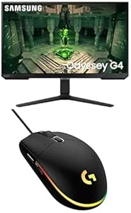 SAMSUNG Monitor Gaming 27" Odyssey G4 + Logitech G203 LIGHTSYNC Mouse ...