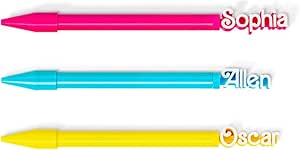Amazon.com: 2 PCS Personalized 3D Printed Name Pen 3 Ink Colors ...