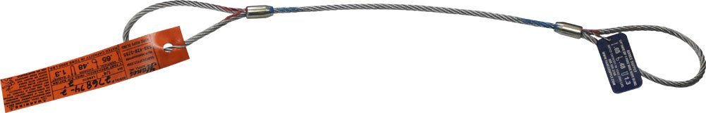 HSI 1/2" x 2' Flexible Cable-Laid Single-Leg Wire Rope Sling | 1.9 Ton ...