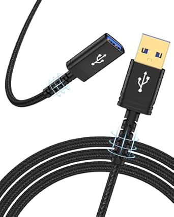 Amazon.com: USB A Extension Cable 6FT, USB 3.0 Type A Male to A Female ...