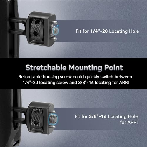 SMALLRIG Side Handle with (1/4″ & 3/8″) Two-in-One Locating Screw ...