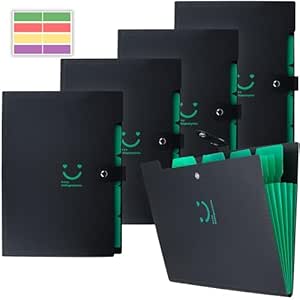 SPS 5 Pocket Expanding File Folder Smile Design - Fits A4 & Letter Size ...