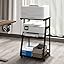 PUNCIA 50x40x75cm 3 Tier Printer Table with Storage, Rolling Cart with ...