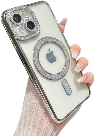 Amazon.com: Caseative for iPhone 15 Plus Case,Glitter Bling Clear ...