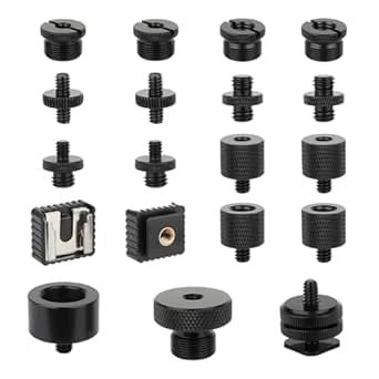 CAMVATE 19PCS Camera Screws Mount Set 1/4,3/8,5/8 Converter Screws ...