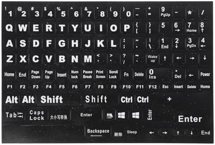 Amazon.com: English Keyboard Stickers(6-in-1), English Keyboard Letters ...