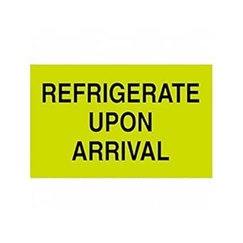 Amazon.com: Box Packaging "Refrigerate Upon Arrival" Labels, 3" x 5 ...