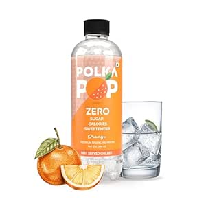 POLKA POP Orange Flavoured Sparkling (Fizzy) Water | Pack of 24 (300ml Each) | 100% Natural ...