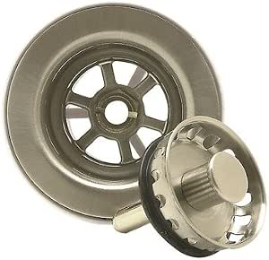 Bar Sink Strainer with Spring Loaded Center Pin Finish: Polished Brass ...
