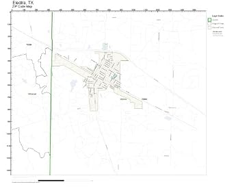 Amazon.com : ZIP Code Wall Map of Electra, TX ZIP Code Map Not ...