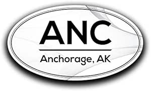 Amazon.com: ANC Anchorage Alaska Airport Code Decal Sticker Home Travel ...