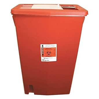 Amazon.com: Sharps Container, Sliding Lid, 18 gal, Red : Health & Household
