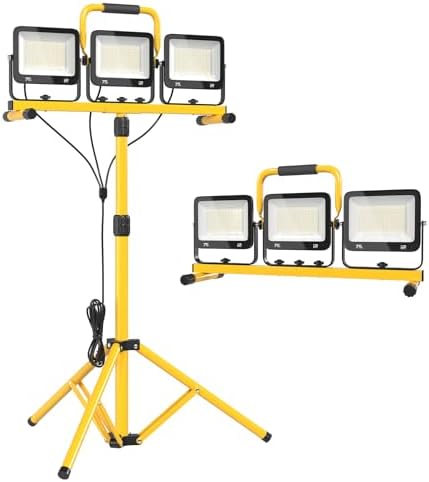 22500 Lumens LED Work Lights with Stand, 3 Portable Work Lights with ...