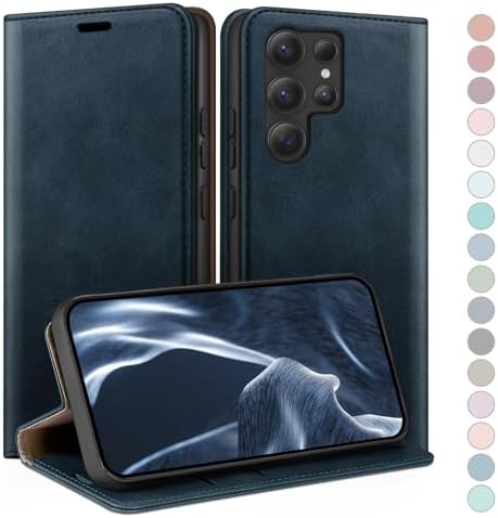 for Samsung Galaxy S25 Ultra Smart View Case, Wallet Case with Clear S ...
