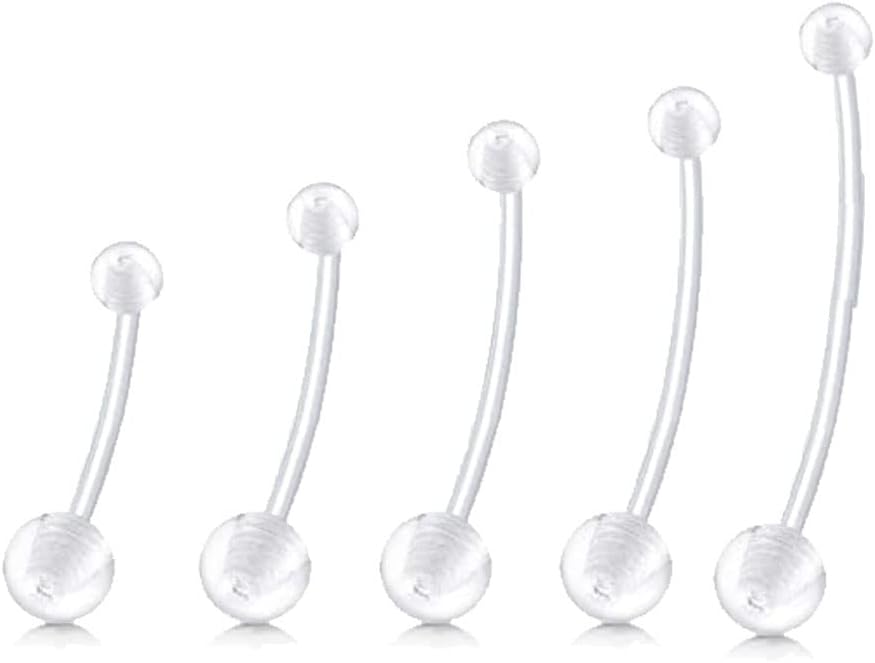 Pregnancy Belly Button Rings Long Bar Sport Maternity Flexible Bioplast ...