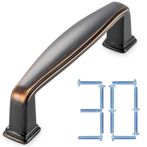 KOOFIZO 30-Pack Square Foot Cabinet Arch Pull - Oil Rubbed Bronze ...