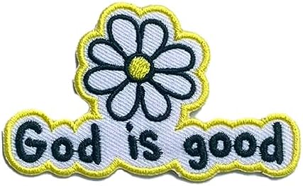 Amazon.com: God is Good Patch-3 Inches Iron On/Sew On Embroidered ...