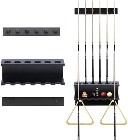 Amazon.com: MoyanSuper Pool Cue Rack Wall Mounted Rack Billiard Cue ...