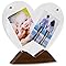 Amazon.com - Heart Shaped Magnetic Photo Frame with Wooden Stand, Gift ...