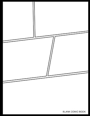 Blank Comic Book: Empty Cartoon Strips Draw And Create Your Comics ...