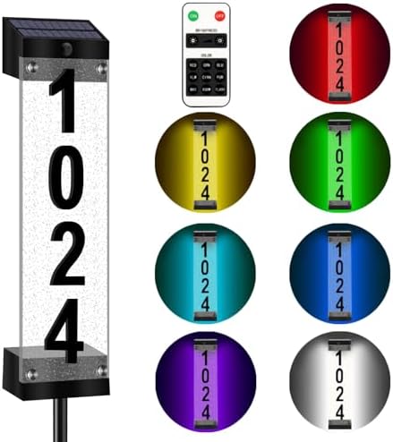Amazon.com: Solar House Numbers Outside, Durable Solar Address Sign ...