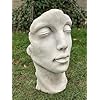 OLOMA Female face figurine Concrete visage sculpture Stone woman face ...