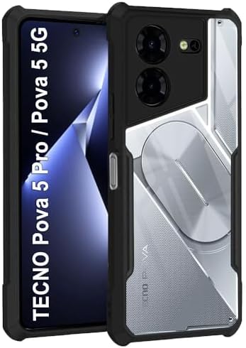 TheGiftKart Shockproof Crystal Clear Back Cover Case for Tecno Pova 5/5 ...