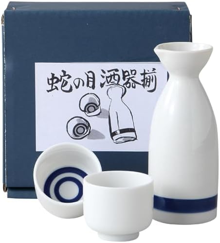 Amazon.co.jp: エールネット(Ale-net) 酒器セット 徳利 盃 セット 径5.3×高13.2cm 150cc 蛇の目 1号 ...