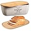 Amazon.com: Nomotruc Bread Box with Cutting Board Lid Made with Bamboo ...