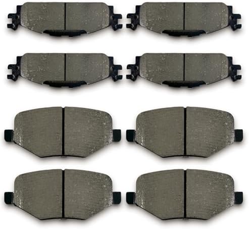 Amazon.com: ALADICHE Ceramic Front Rear Brake Pads Brakes Kits ...