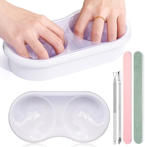 Amazon.com : Dual Nail Soaking Bowl Acetone Proof: Soak Off Gel Nail ...