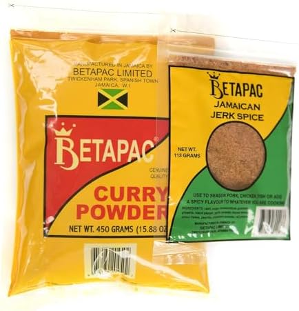 Amazon.com : Betapac Jamaican Curry Powder 16oz bag with Betapac ...