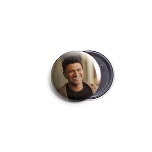 AVI 58mm Metal Pin- up Badge Multicolour Puneeth Rajkumar Appu Sir ...