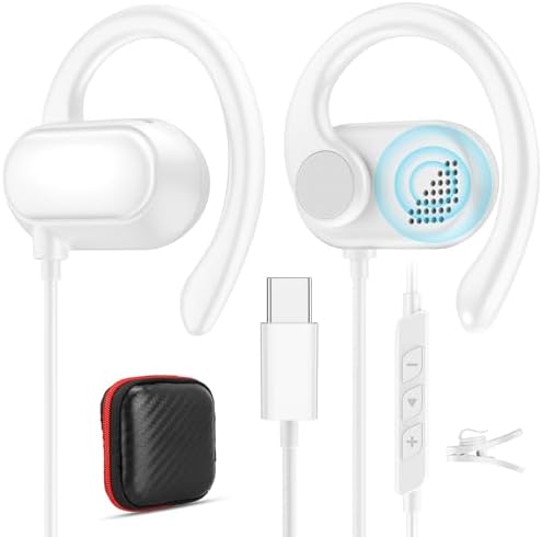Amazon.com: USB Type C Headphone Open Ear Adjustable Over Ear Hook ...