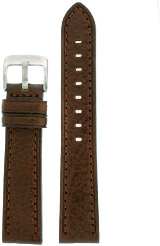 Amazon.com: Tech Swiss Watch Band Dark Brown Genuine Leather 20 ...