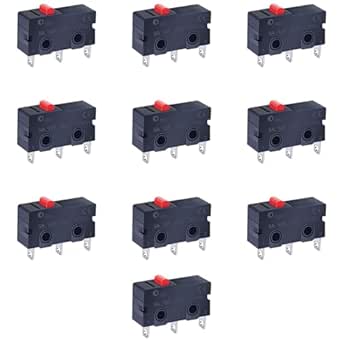 10Pcs Micro Limit Switch with Momentary Roller Lever Arm, Mini Micro ...