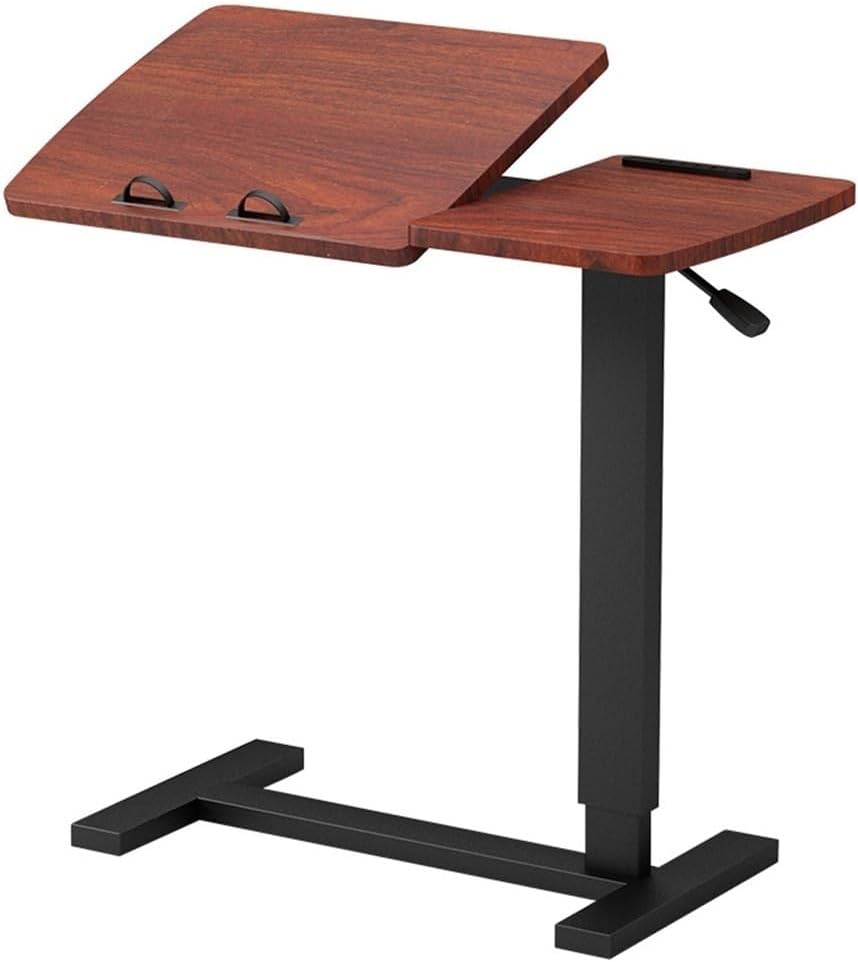 Amazon.com: JQUAL Movable Foldable Overbed Table with Hidden Wheels ...