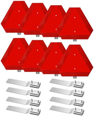 Amazon.com: 8 Sets Slow Moving Vehicle Triangle with Mounting Bracket ...