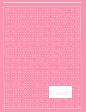 100 sheets pink heart graph paper: "Dotted" graph paper for math and ...