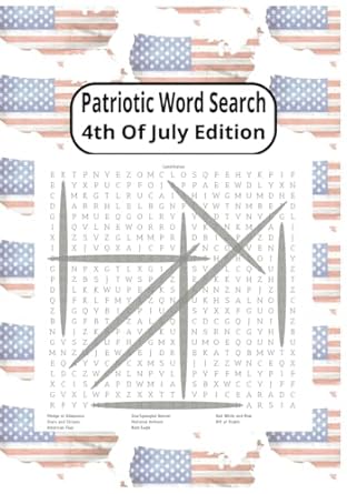 Patriotic word search puzzle book 4th of july edition 50 puzzles ...