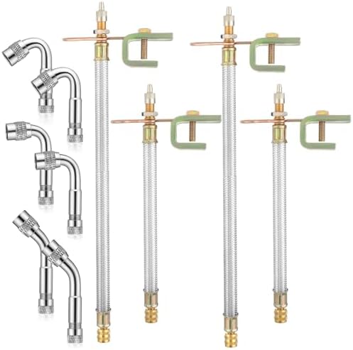 Amazon.com: Lyksgir 4 Pcs Valve Stem Extenders, Stainless Steel Braided ...