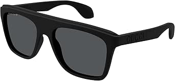 Amazon.com: Gucci GG1570S 006 Black/Grey Polarized Square Men's ...