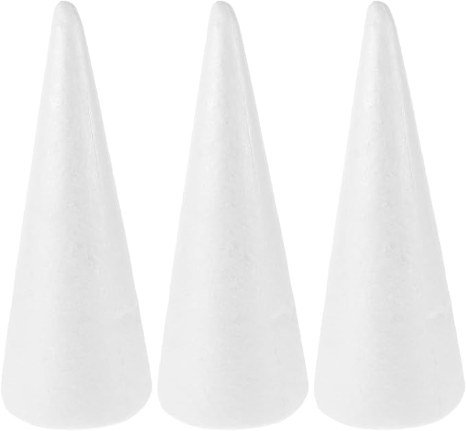 Foam Cones White Cone Crafts Foam Cone Christmas Tree Foam for ...