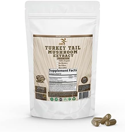 Amazon.com: SMSHEALTHPRODUCTS.com Turkey Tail Mushroom Supplement Pills ...